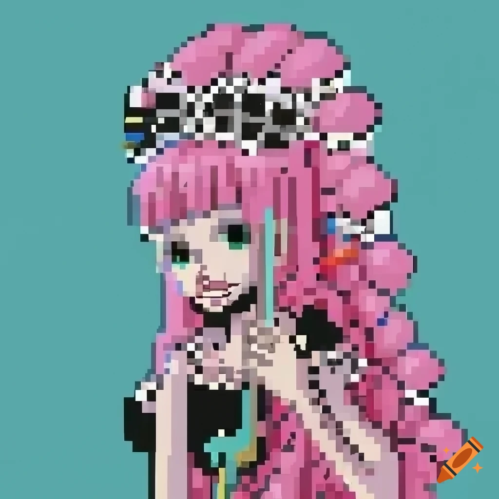 Pixel art of perona from one piece on Craiyon