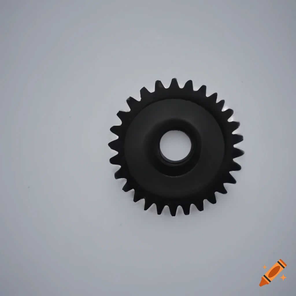 Black plastic gear on Craiyon