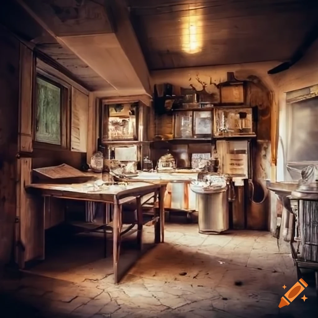 Vintage restaurant kitchen on Craiyon