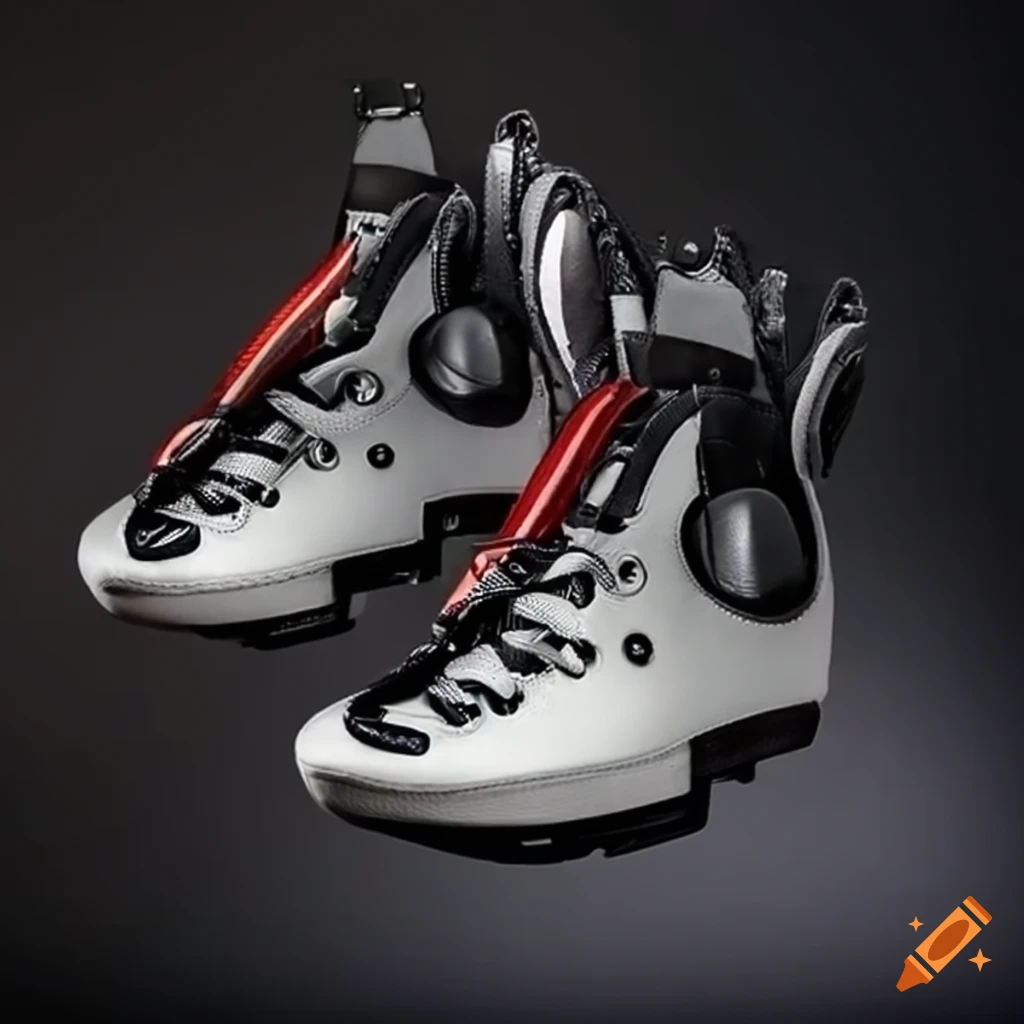 Flying robotic shoe on Craiyon