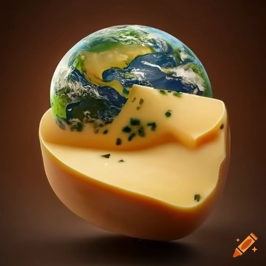 Swiss cheese earth artwork on Craiyon