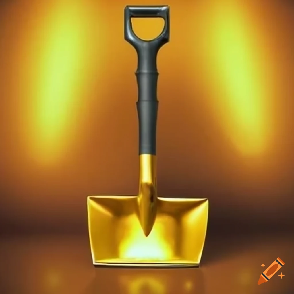 Shovel in a pile of dirt on Craiyon