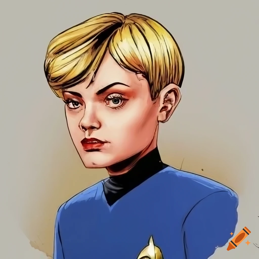 Captain of the starship Enterprise in pulp comic book style on Craiyon