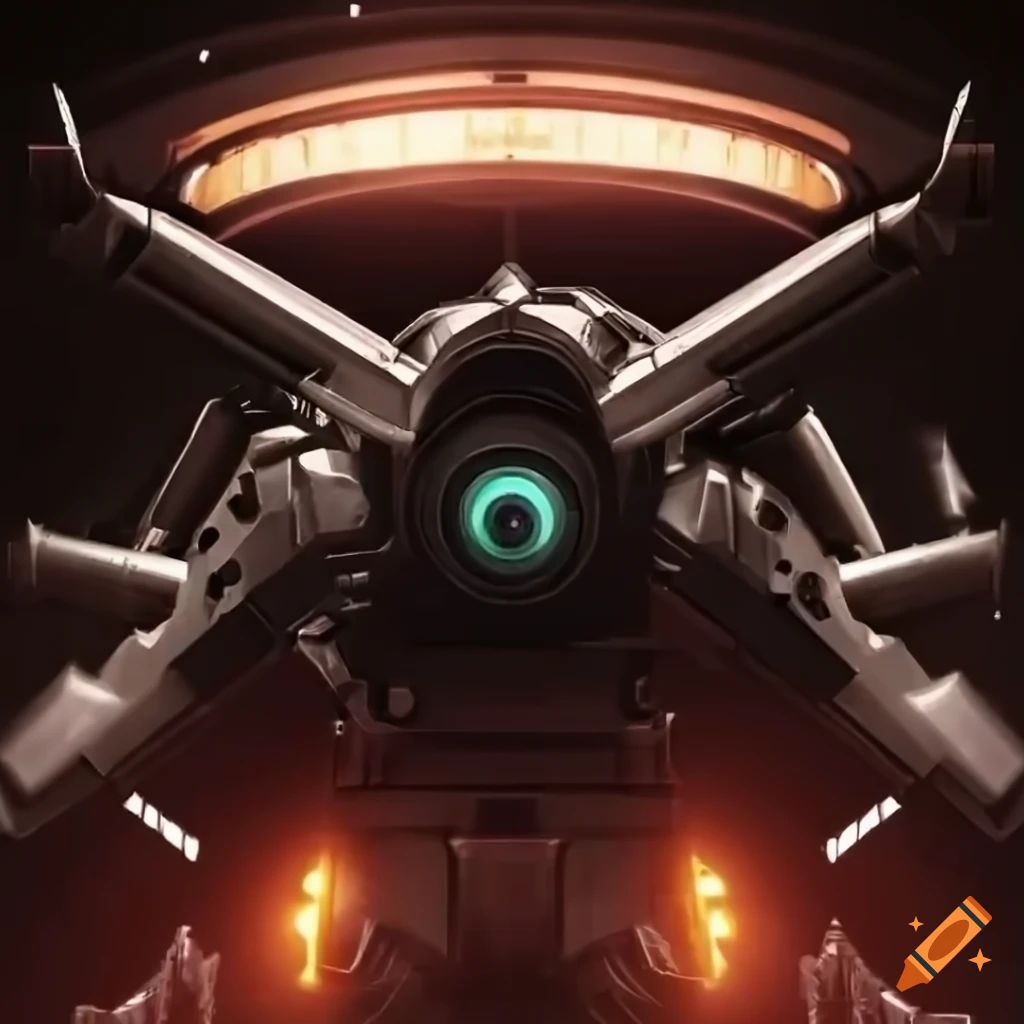 Spider security camera in a futuristic setting on Craiyon