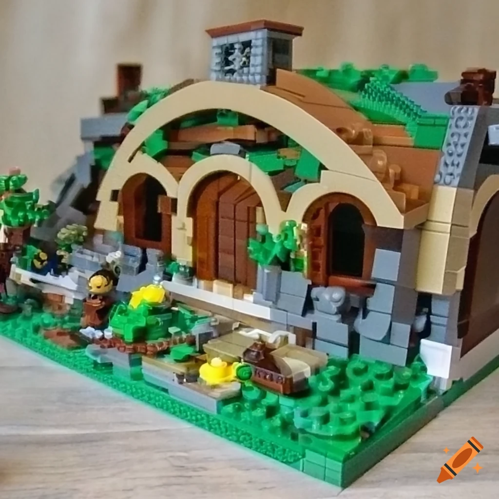 Lego hobbit house on Craiyon