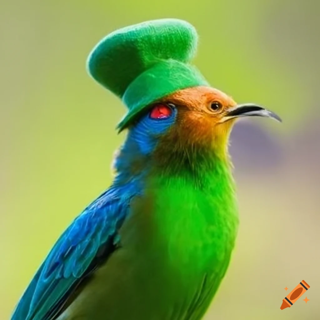 Exotic blue bird on Craiyon