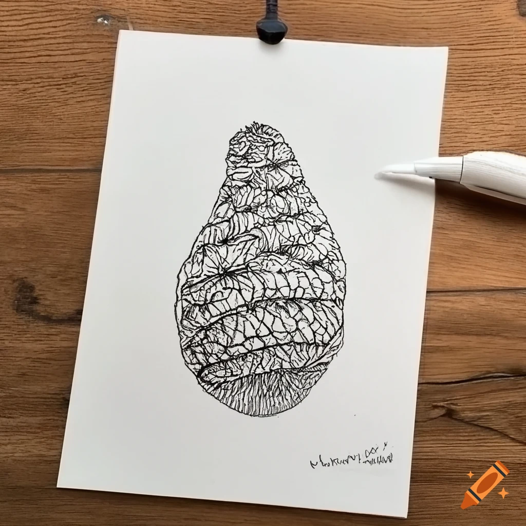 Fine-line pen drawing at Glasgow Botanic Gardens on Craiyon