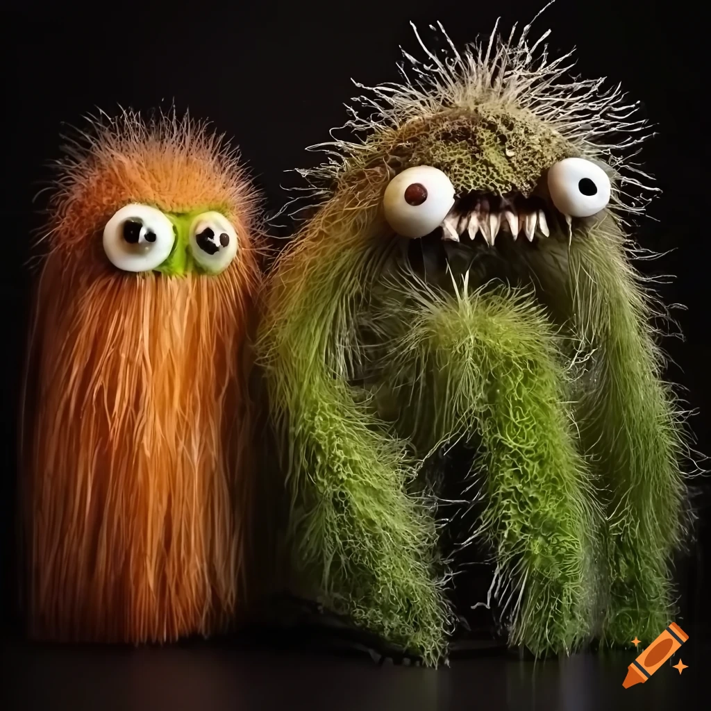 A sphagnum moss with an angry face on Craiyon