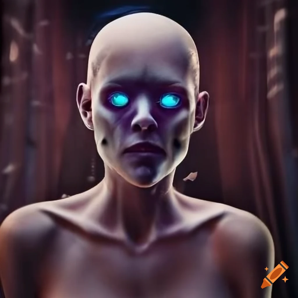 Alien creature with a giant eyeball, futuristic aesthetic on Craiyon