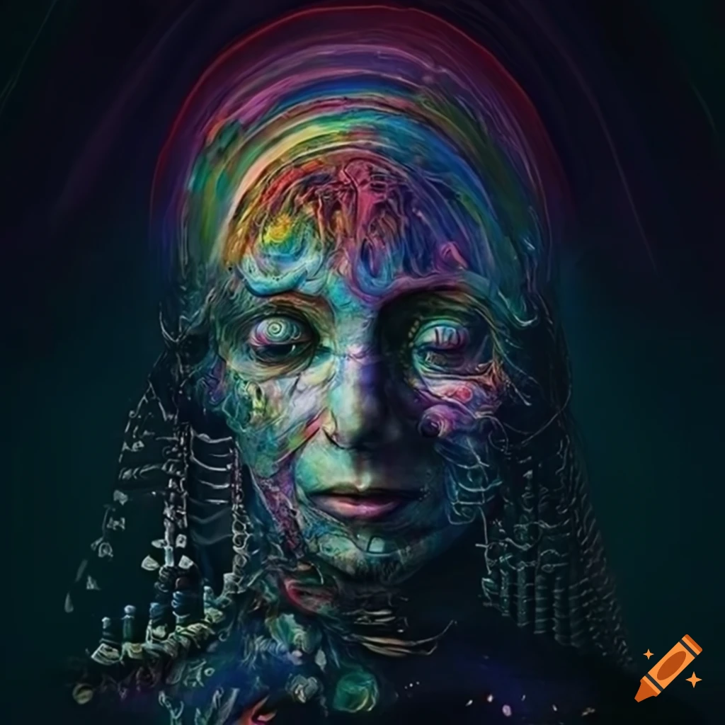 Artwork exploring the human consciousness on Craiyon