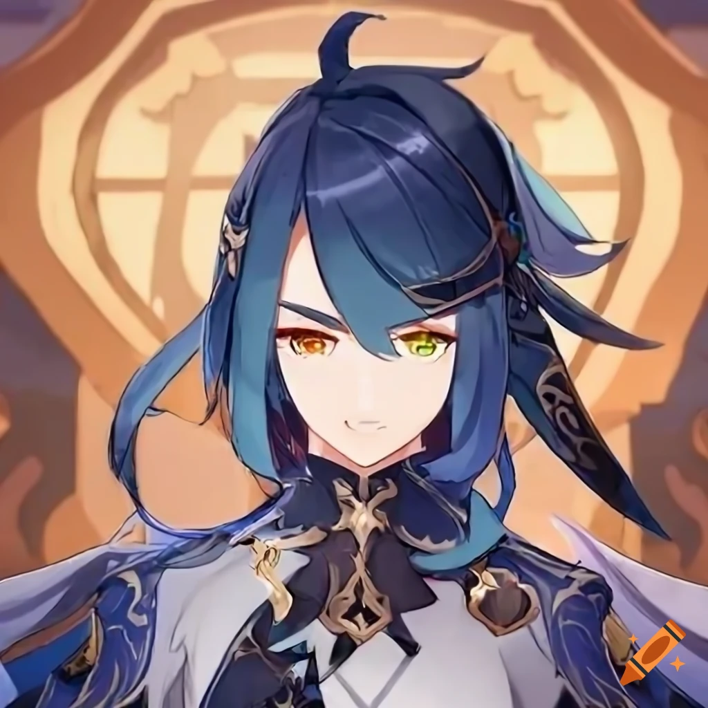Artwork of Xingqiu from Genshin Impact on Craiyon