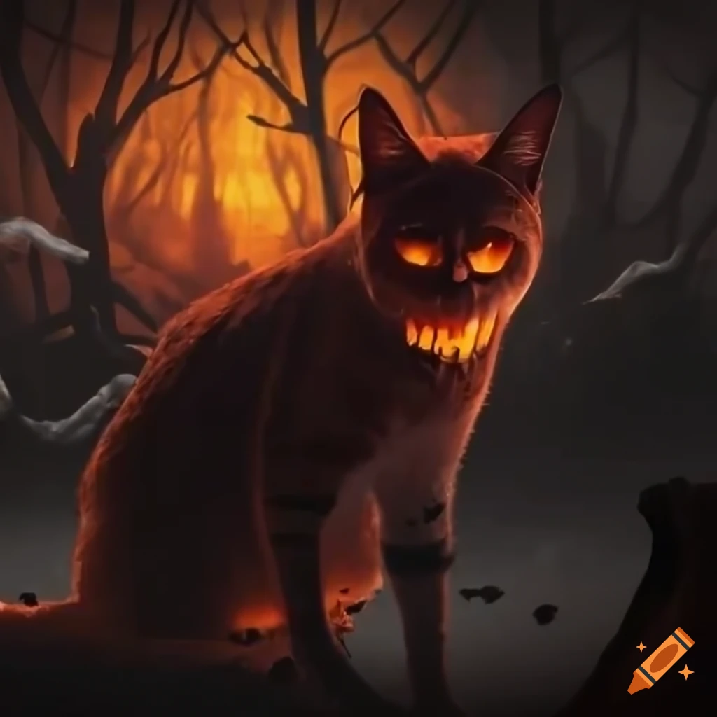 Lonely sad cat dragon with huge wings, long snake like body, in the ...