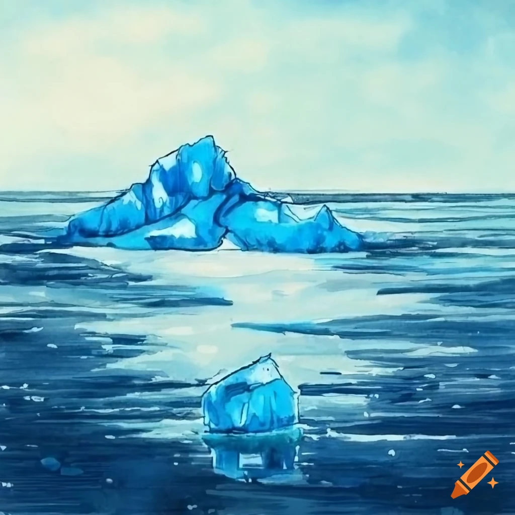 Haunting ink pen drawing of an island in stormy sea on Craiyon