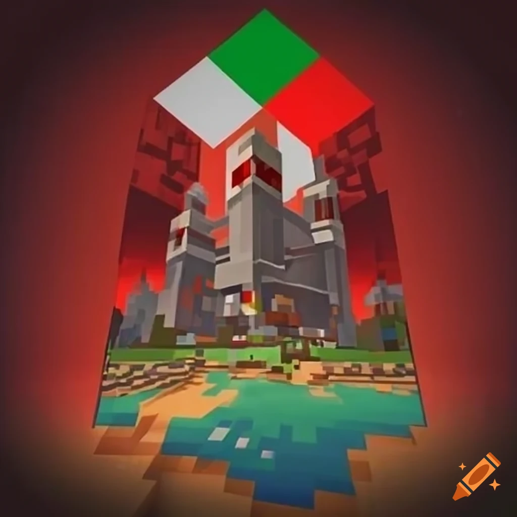 Minecraft-style poster with the message 'stop the revolution' on Craiyon