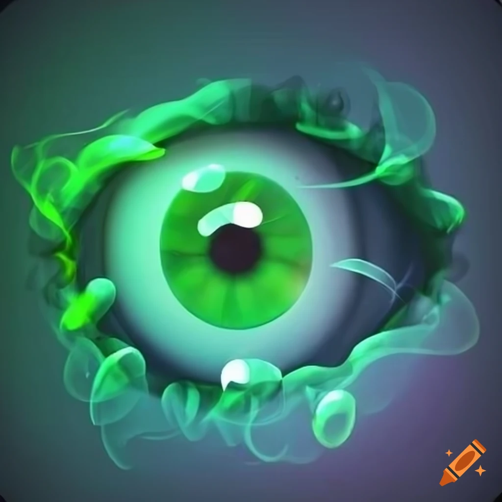 An eye made out of glowing orange particles, fantasy art on Craiyon