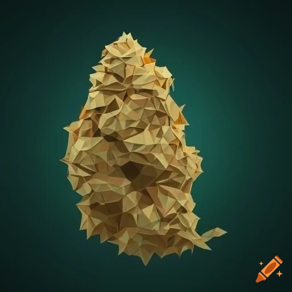 Fire crescent low poly on Craiyon