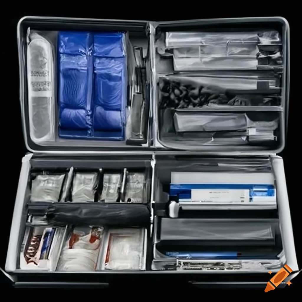 Unique first aid kit design inspired by h.r. giger on Craiyon