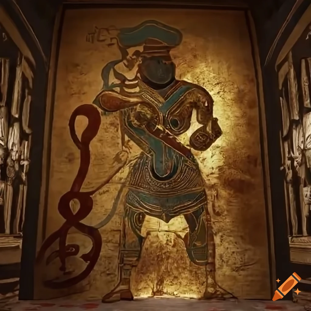 Drawing of a sky god fighting a snake on an Etruscan-Hittite fresco on ...