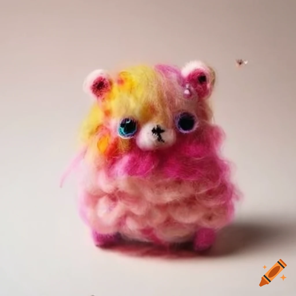 Cute felted wool candy creatures on Craiyon