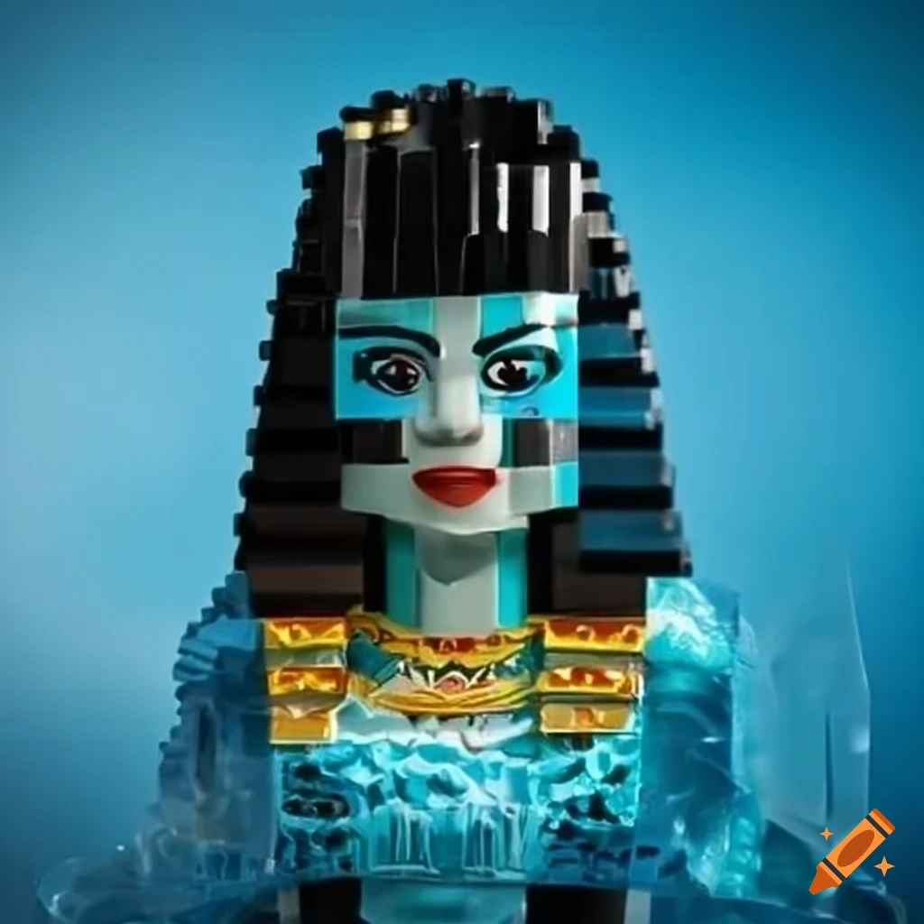 Ice puppet of cleopatra in lego style on Craiyon