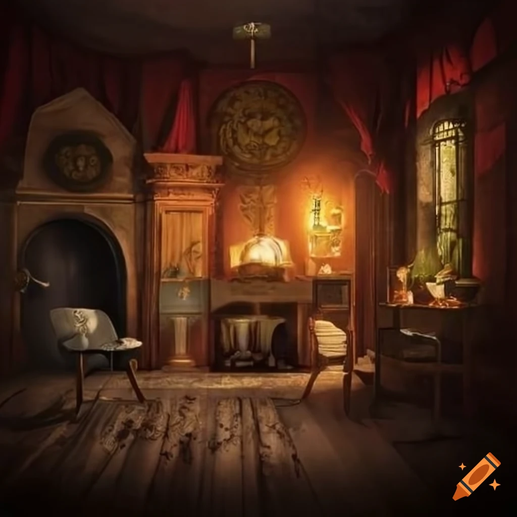 Office interior view on Craiyon