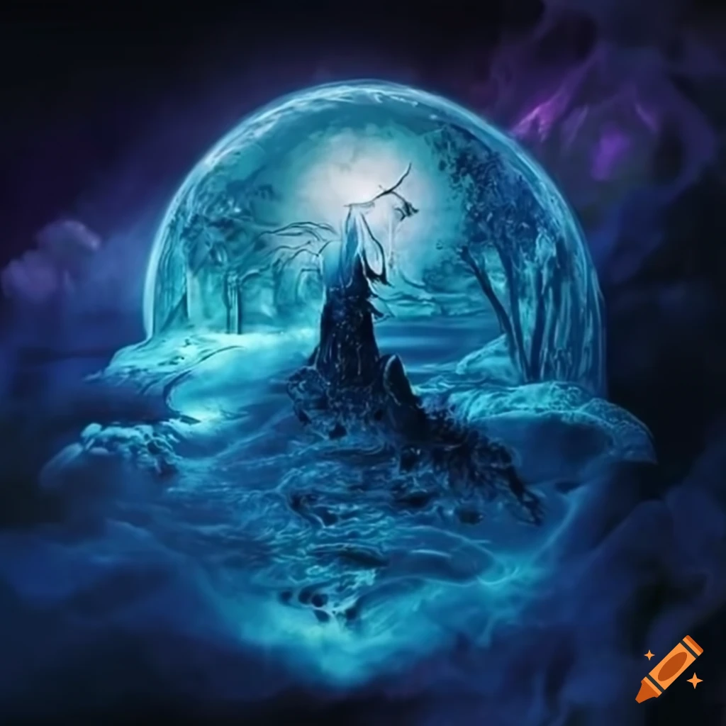 Blue melting apocalypse art