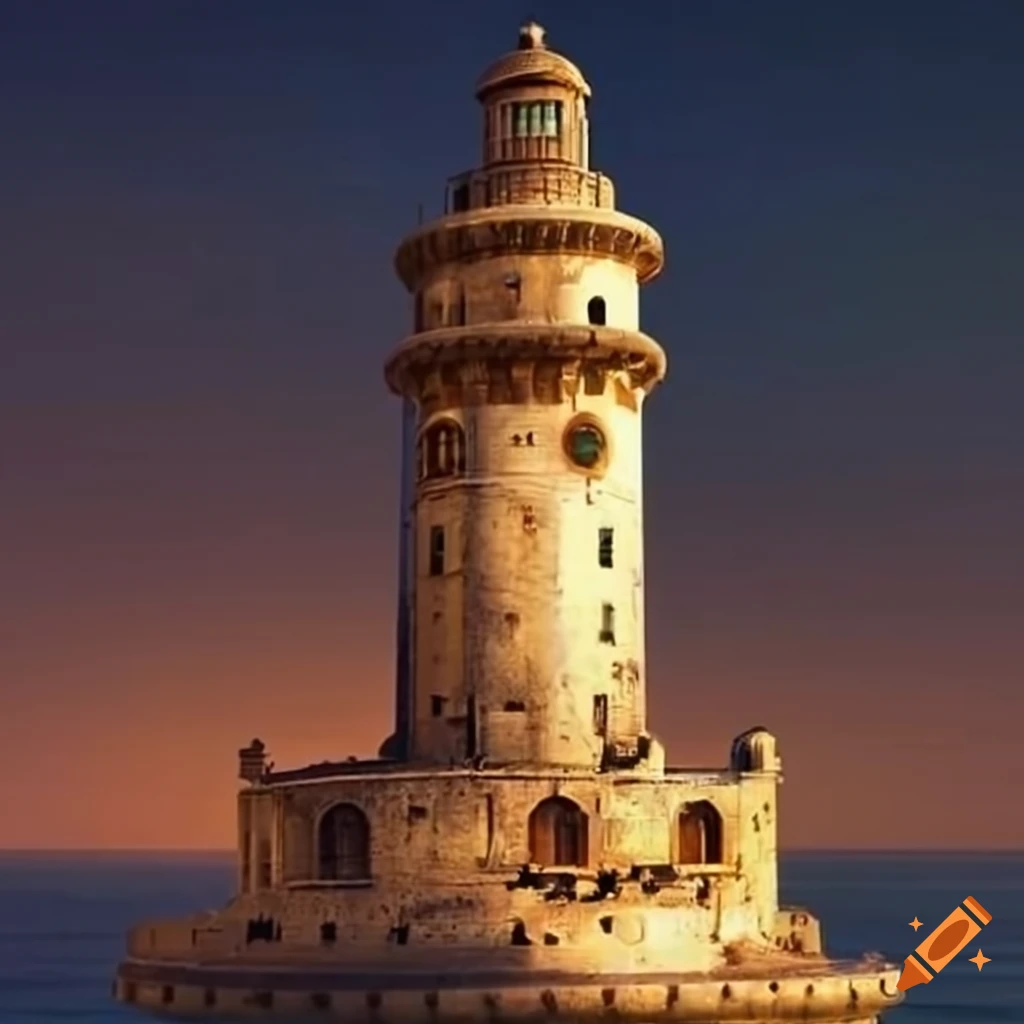 Steampunk lighthouse in havana morro castle on Craiyon