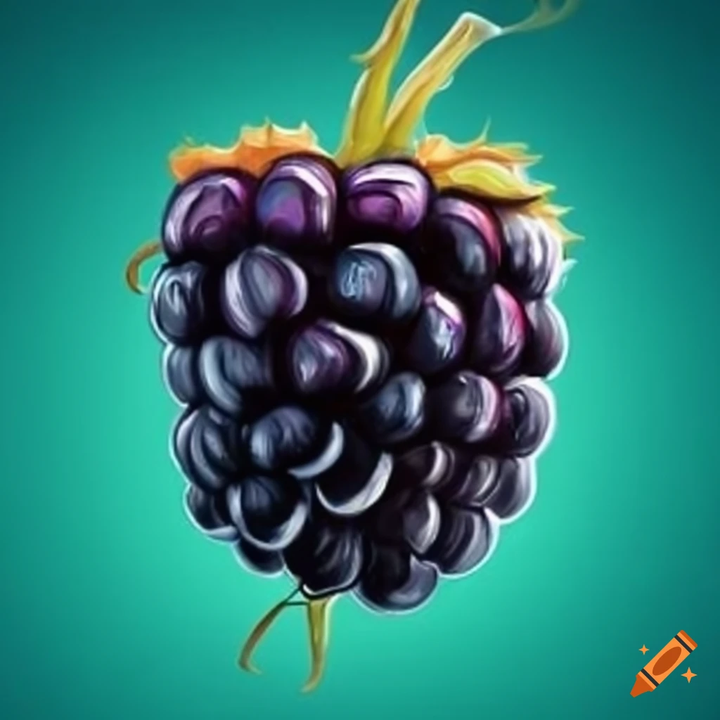 Fresh blackberry on Craiyon