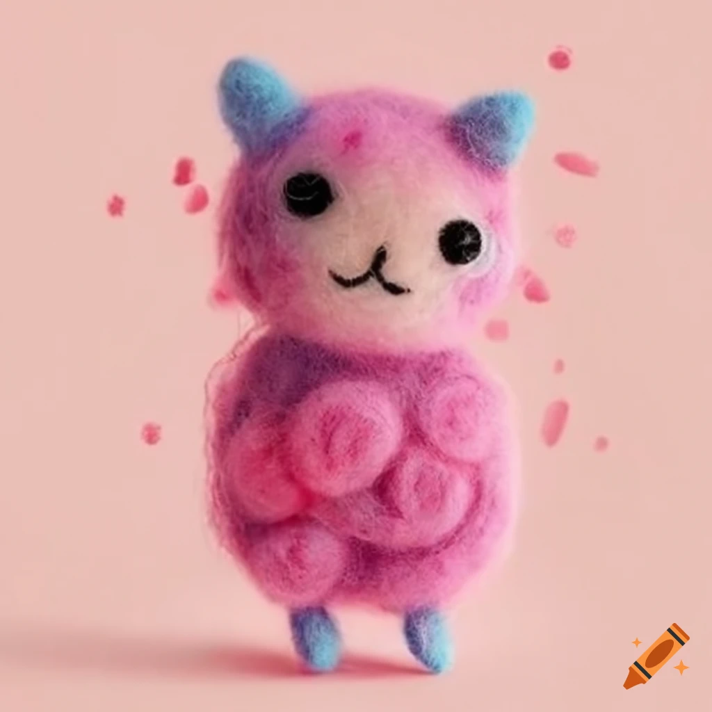 Felted wool candy creatures on Craiyon