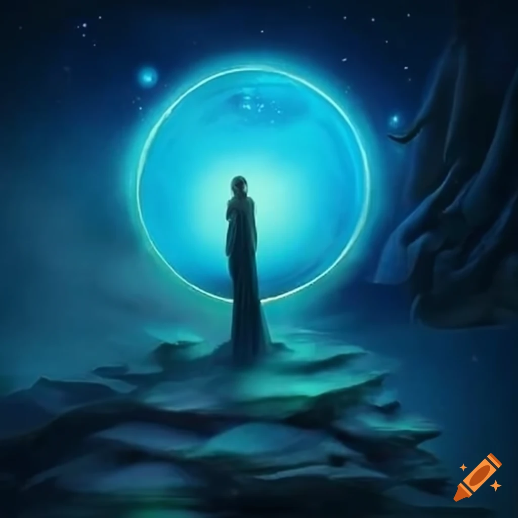 Abstract representation of the soul's hidden door to the primeval ...