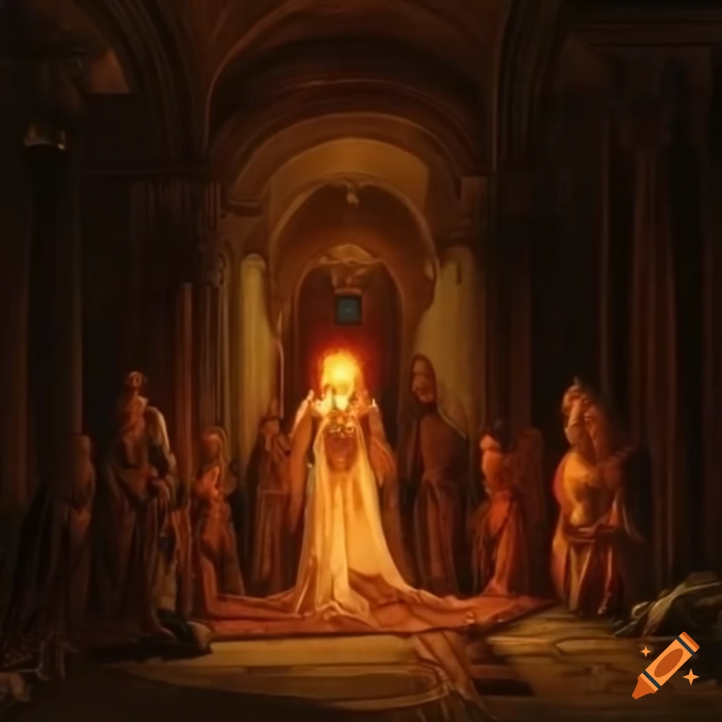 Artistic representation of katabasis