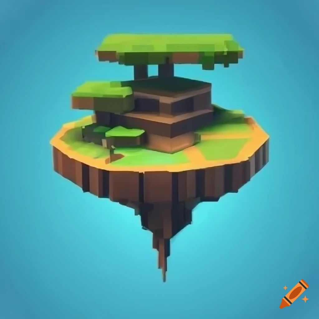 Segmented flower island with rich and poor buildings on Craiyon