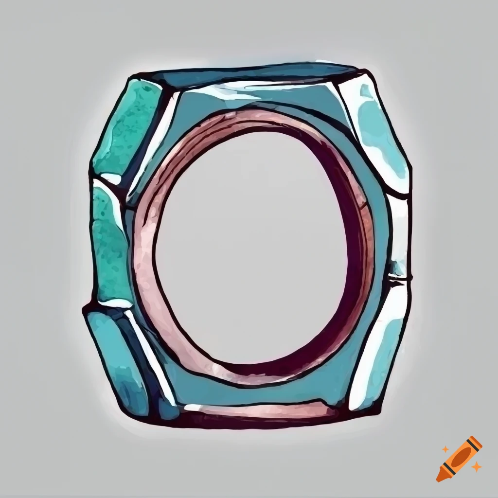 Watercolor illustration of a lock nut on Craiyon