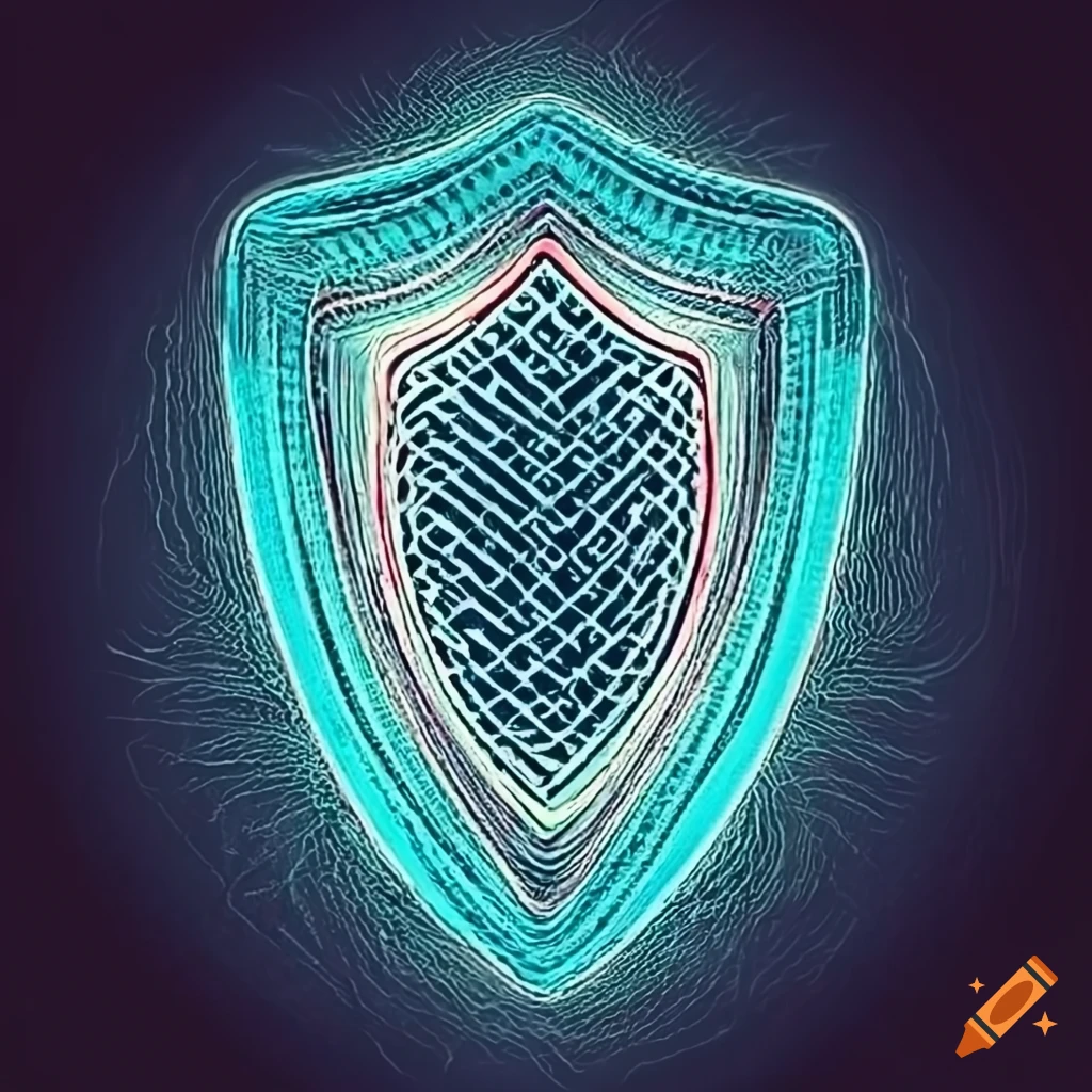 Dynamic shield design symbolizing protection