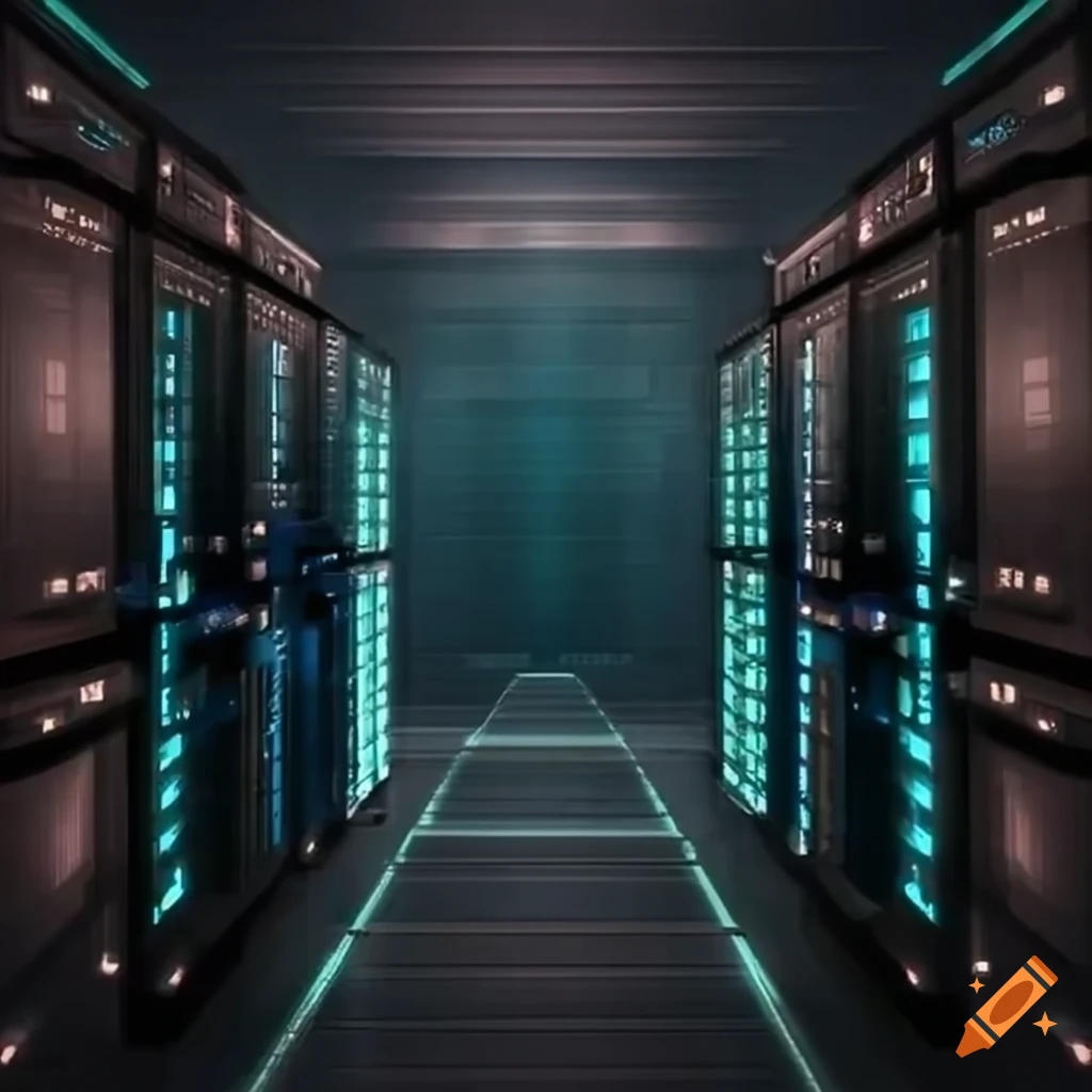 Image of a server environment on Craiyon