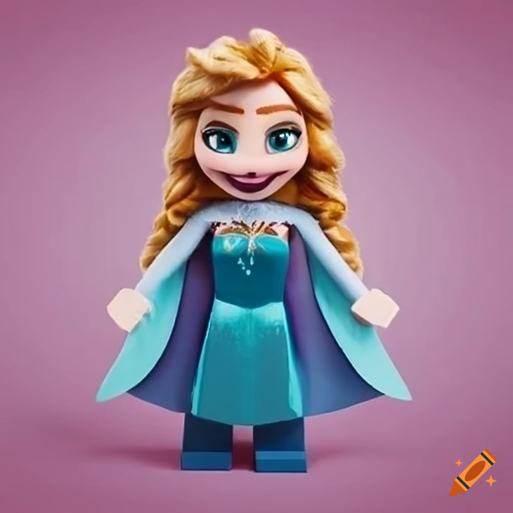 Frozen lego puppet
