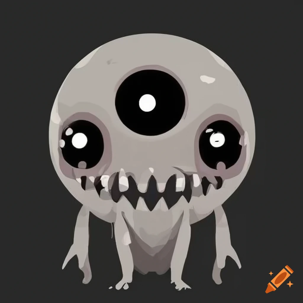 Minimalist creepy monster with multiple eyes on Craiyon