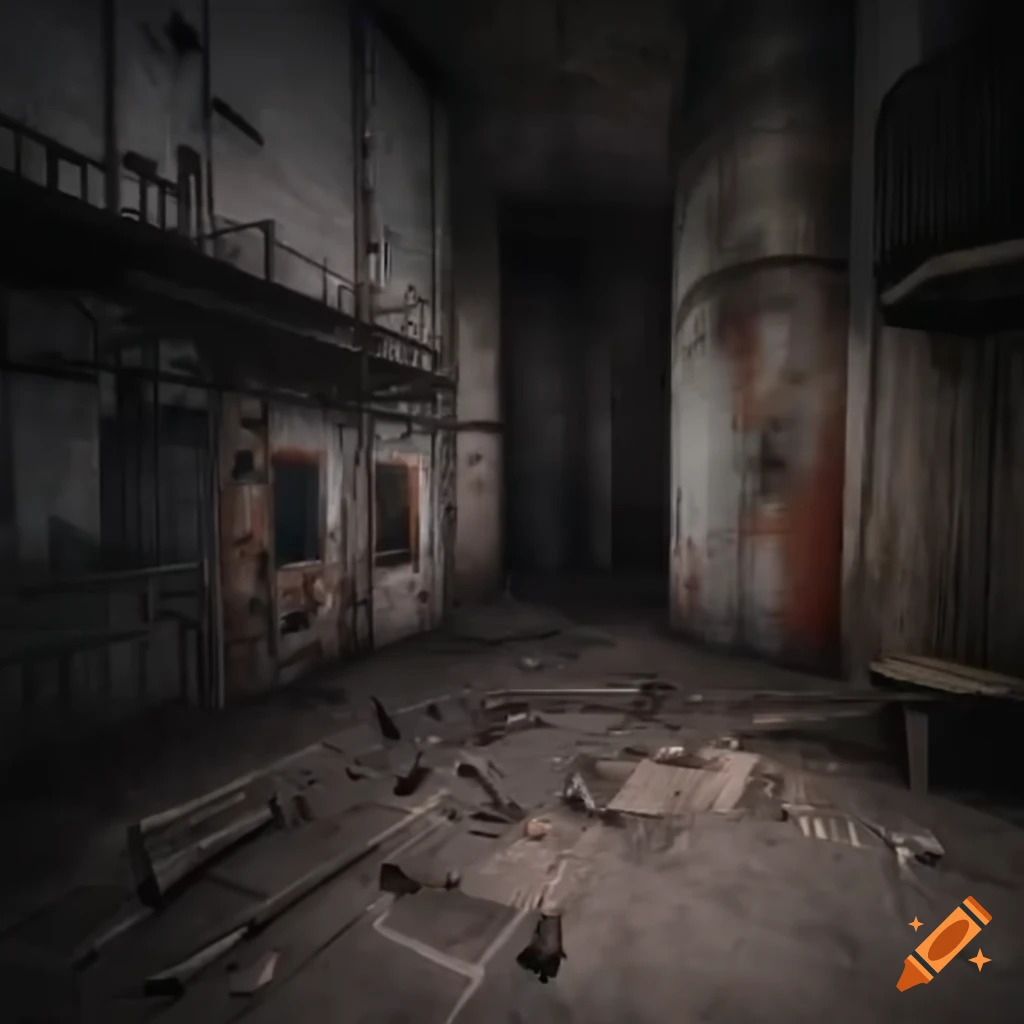 Screenshot from decaying silo in flood escape 2 on Craiyon