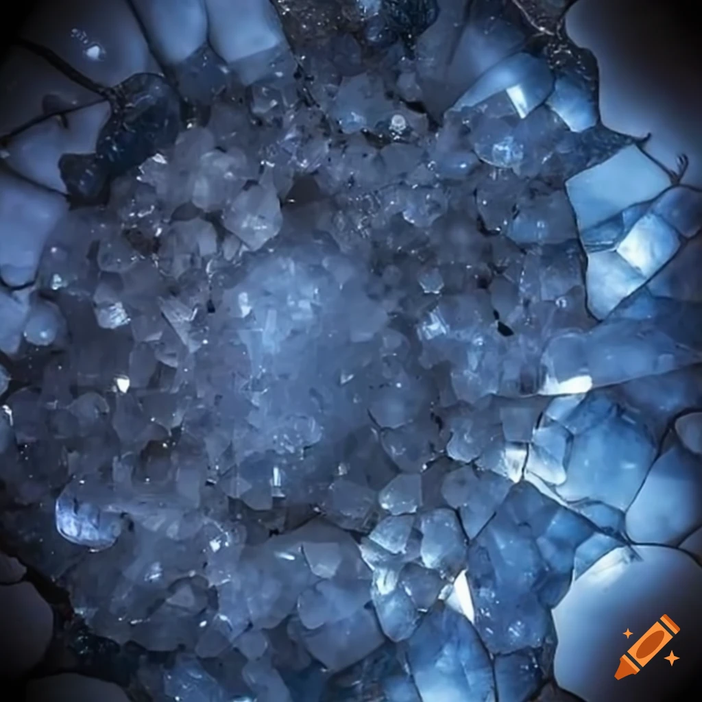 Explosion of a crystal in the night sky on Craiyon