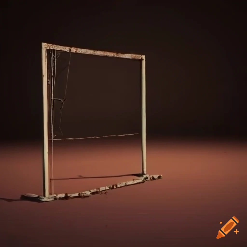 Rusty goal post in a realistic style on Craiyon