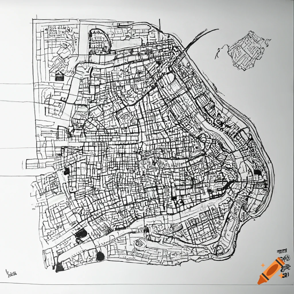 Top view street map of daegu, chungcheong, ansan, suwon, seoul ...