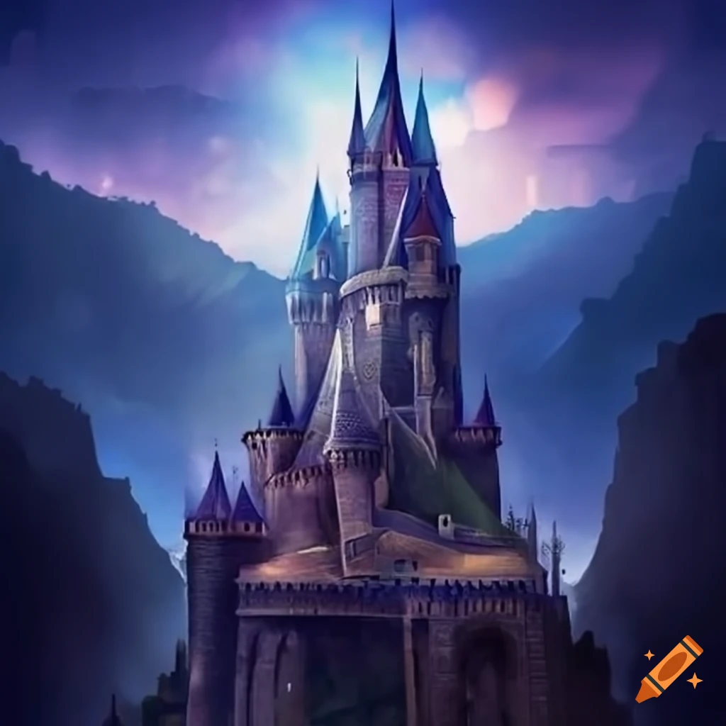 Image of a majestic fantasy castle