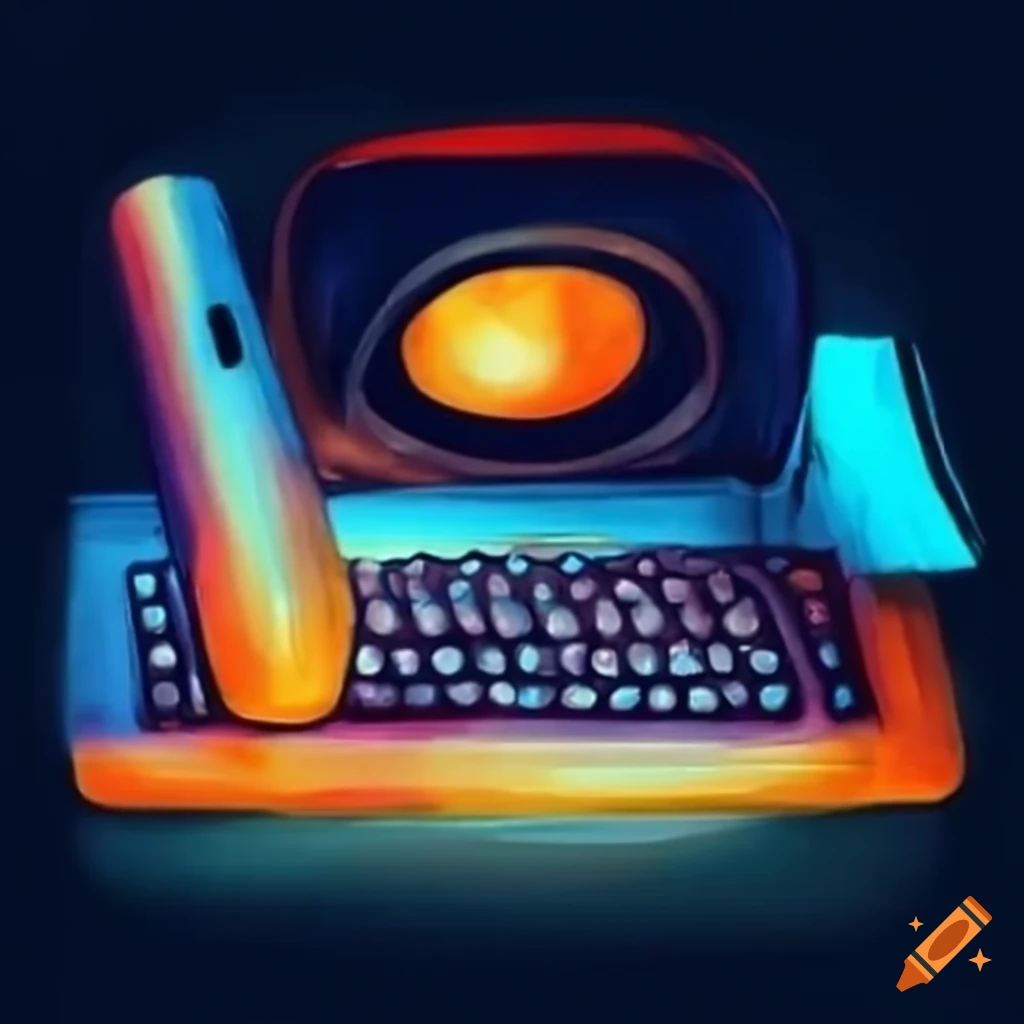 Illustration of outdated operating systems on Craiyon