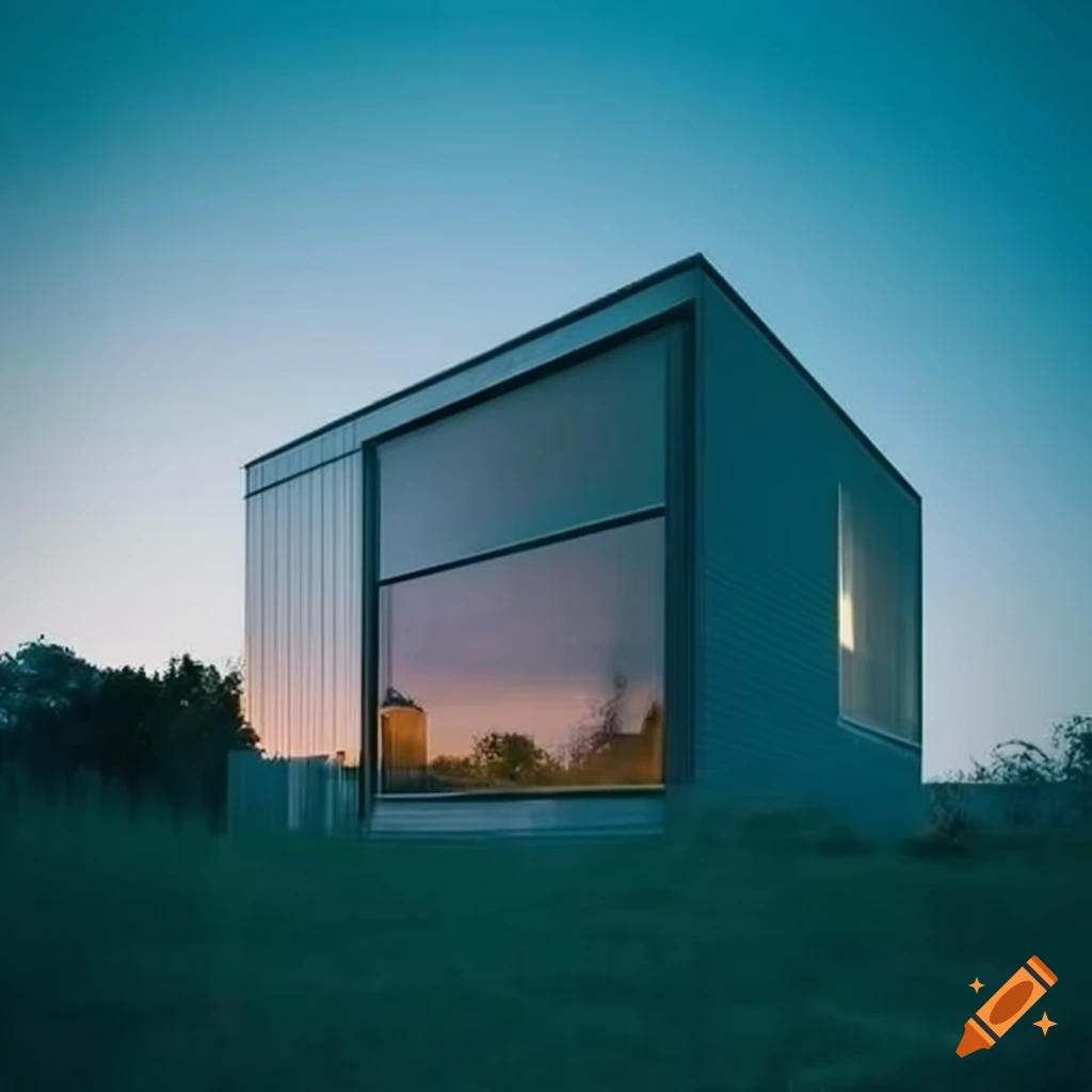 Futuristic modern house with unique windows