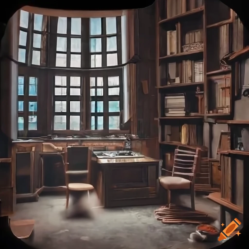 Image of an old academia witch study room on Craiyon