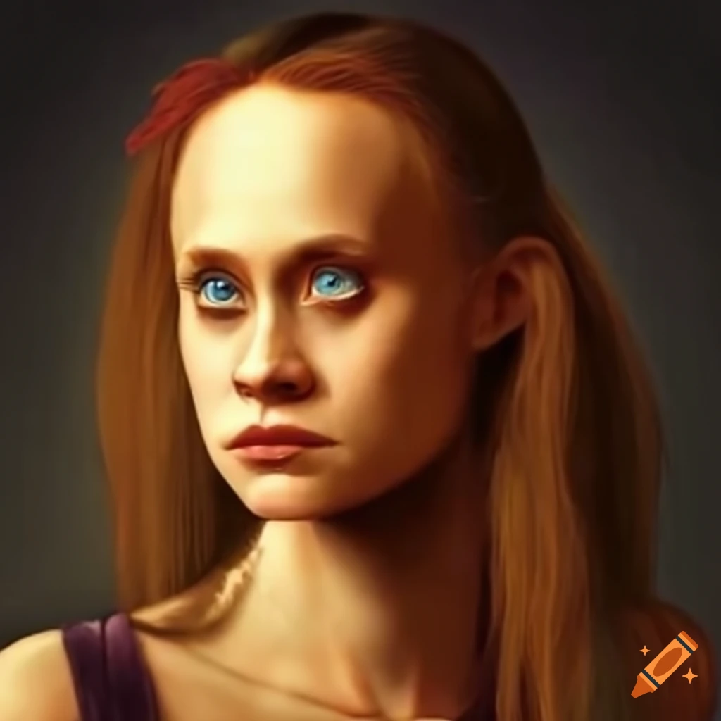 Cartoon depiction of fiona apple as alice in wonderland