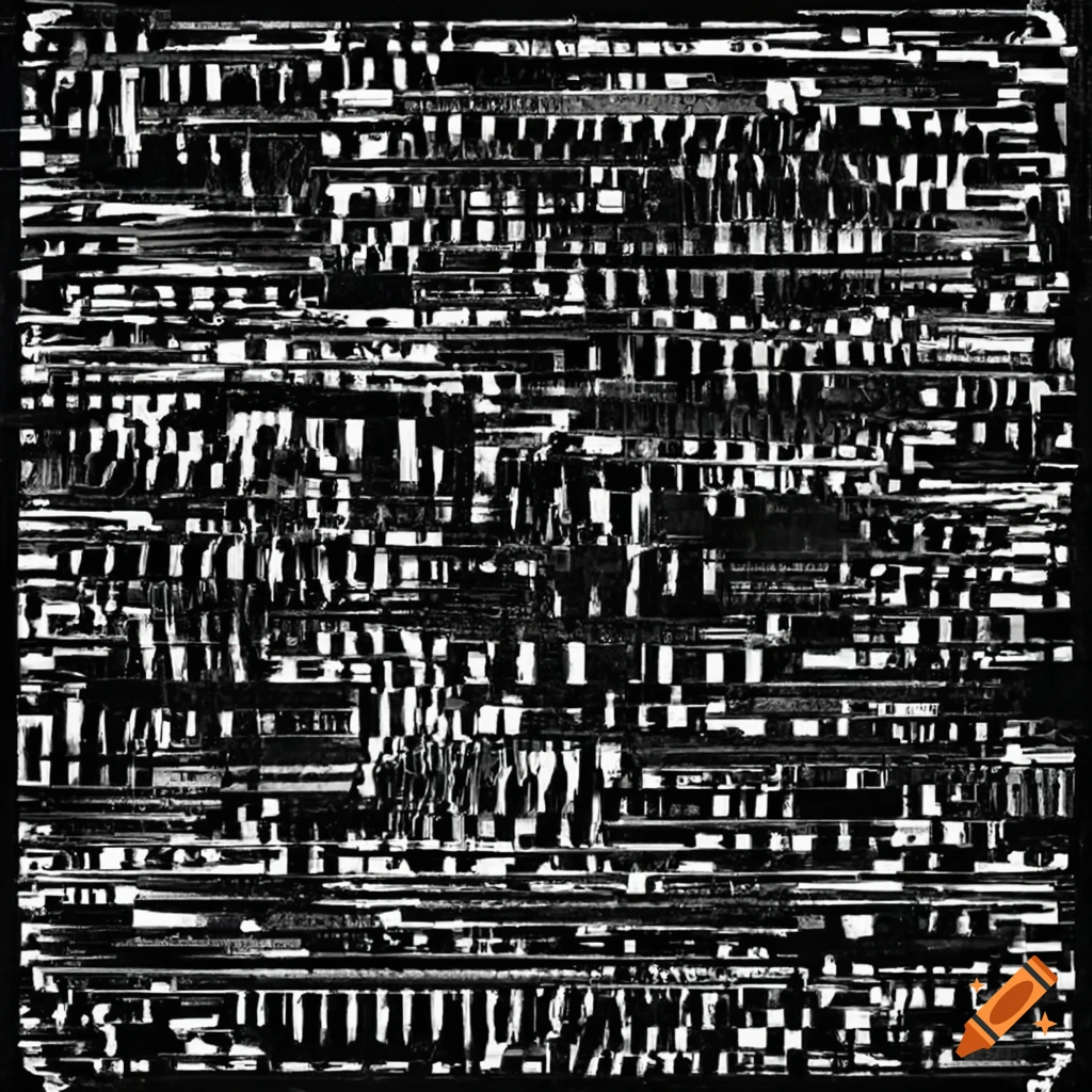Digital art of glitchy patterns on Craiyon
