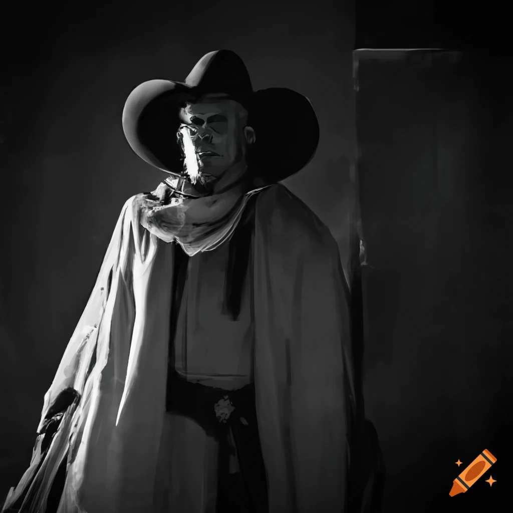 Image of a shadow wizard cowboy on Craiyon