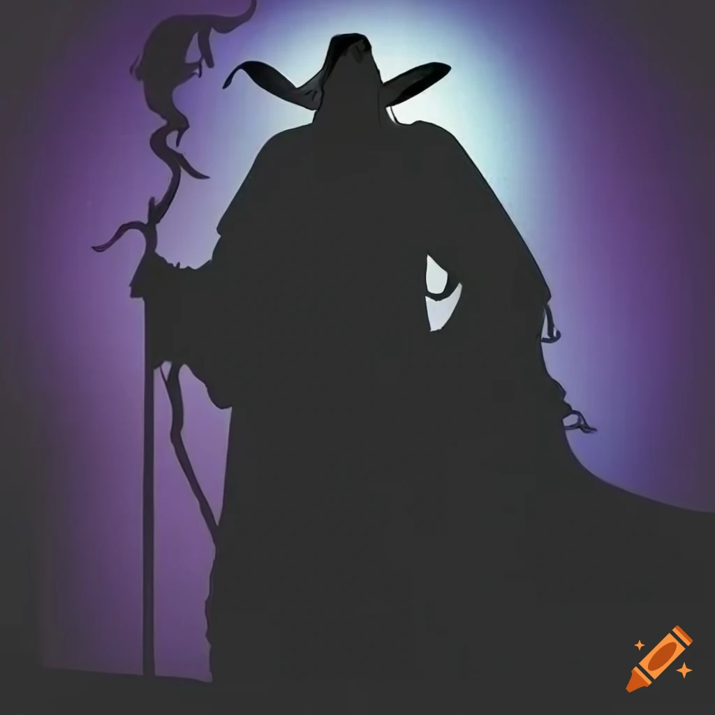 Shadow wizard cowboy illustration on Craiyon