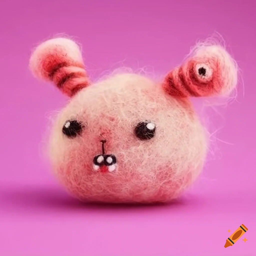 Felted wool candy creatures on Craiyon
